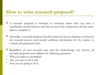 How to write a good research -proposal.ppt