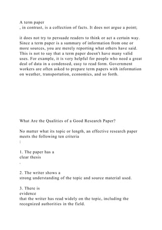 How To Write A Good Research PaperResearch paper presents | PDF