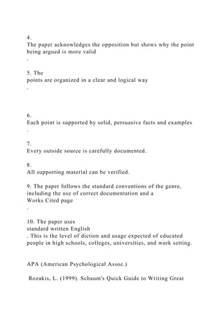 How To Write A Good Research PaperResearch paper presents | PDF