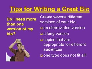 How to write a great bio! | PPT