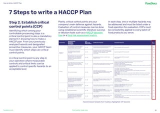How to Write a HACCP Plan by food docs. | PPT