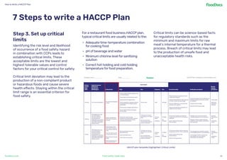 How to Write a HACCP Plan by food docs. | PPT