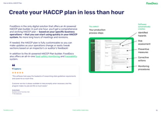 How to Write a HACCP Plan by food docs. | PPT
