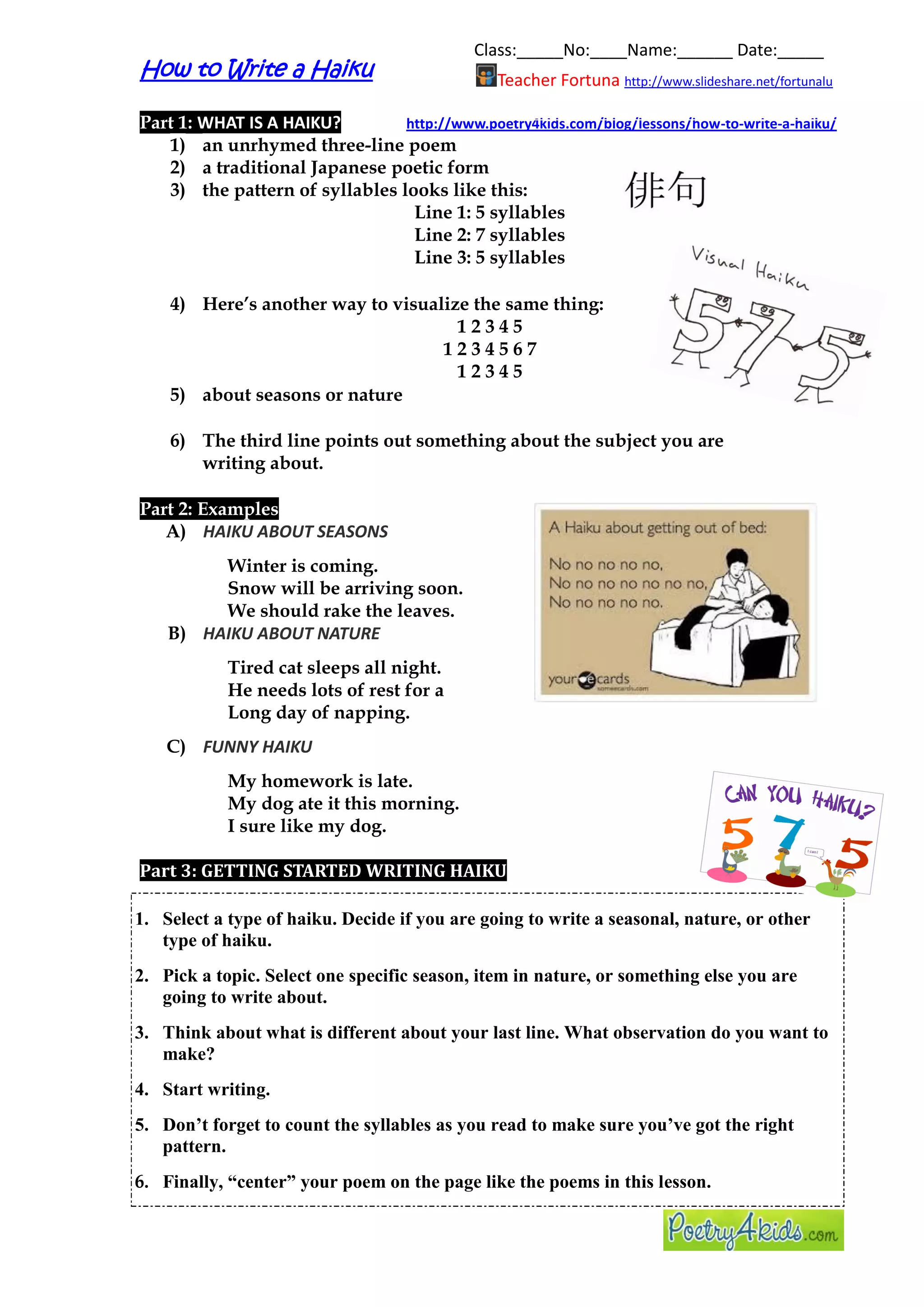 How to write a haiku | PDF