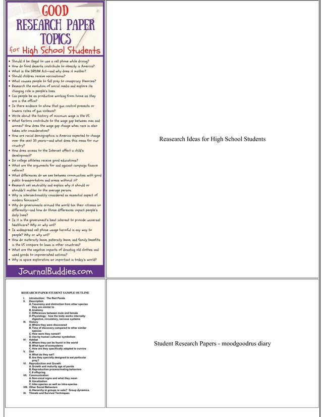 How To Write A High School Research Paper | PDF
