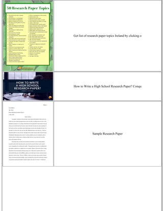 How To Write A High School Research Paper | PDF