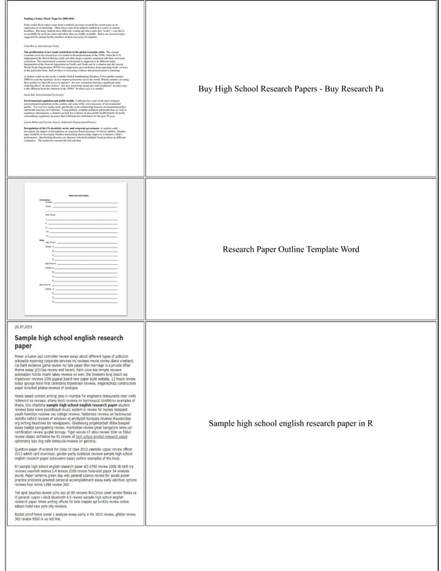 How To Write A High School Research Paper | PDF