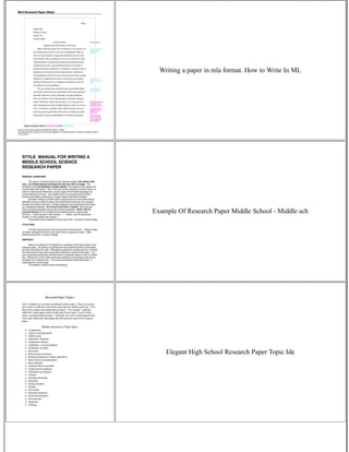 How To Write A High School Research Paper | PDF