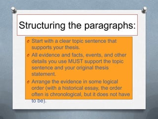How to write a history essay | PPTX