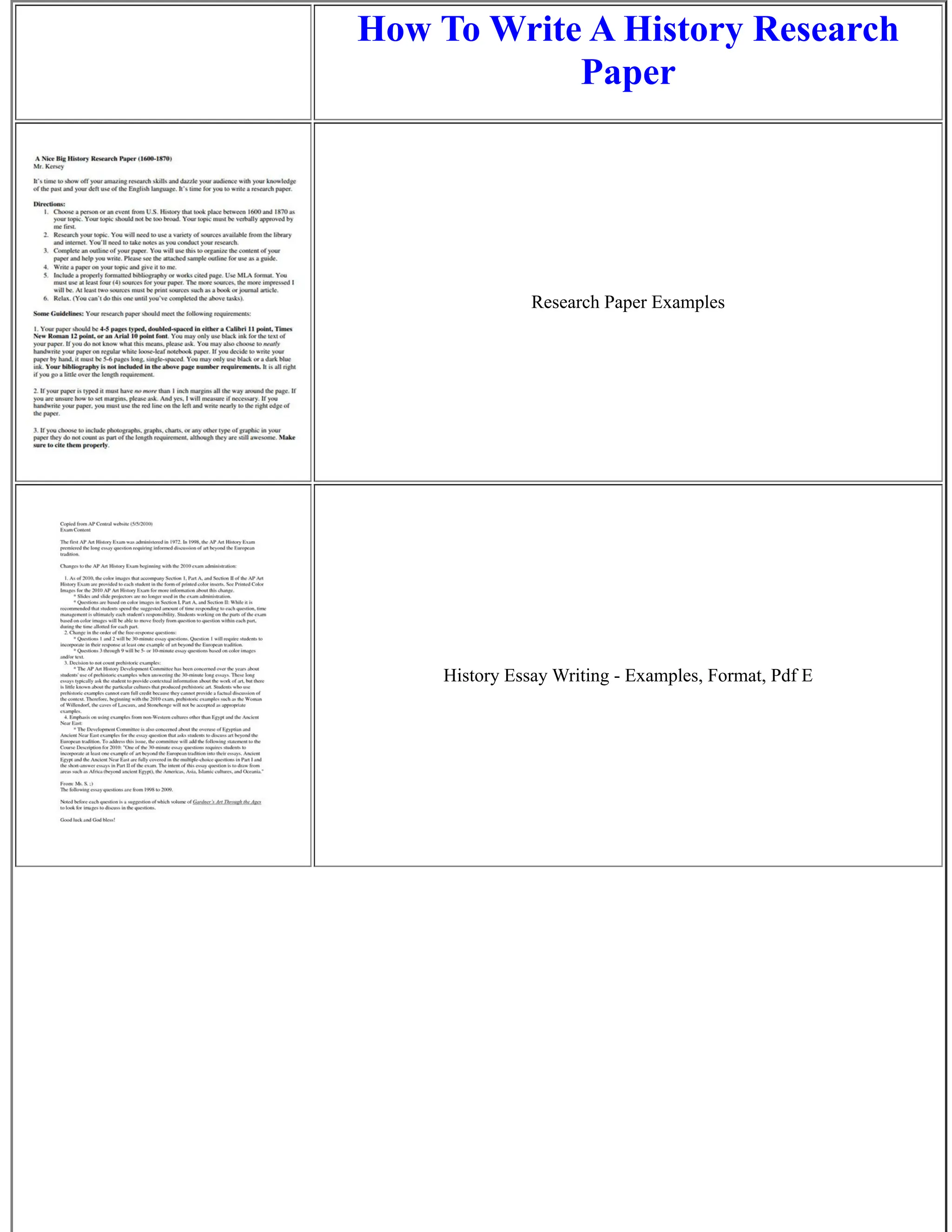 How To Write A History Research Paper | PDF