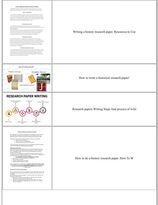 How To Write A History Research Paper | PDF