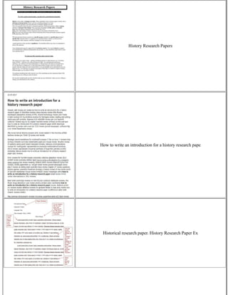How To Write A History Research Paper | PDF