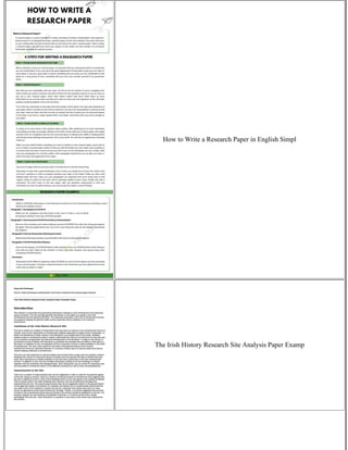 How To Write A History Research Paper | PDF