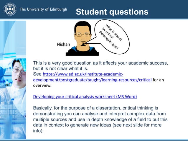 How to write a 1st class dissertation on a laboratory based honours ...