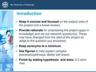 How to write a 1st class dissertation on a laboratory based honours project | PDF