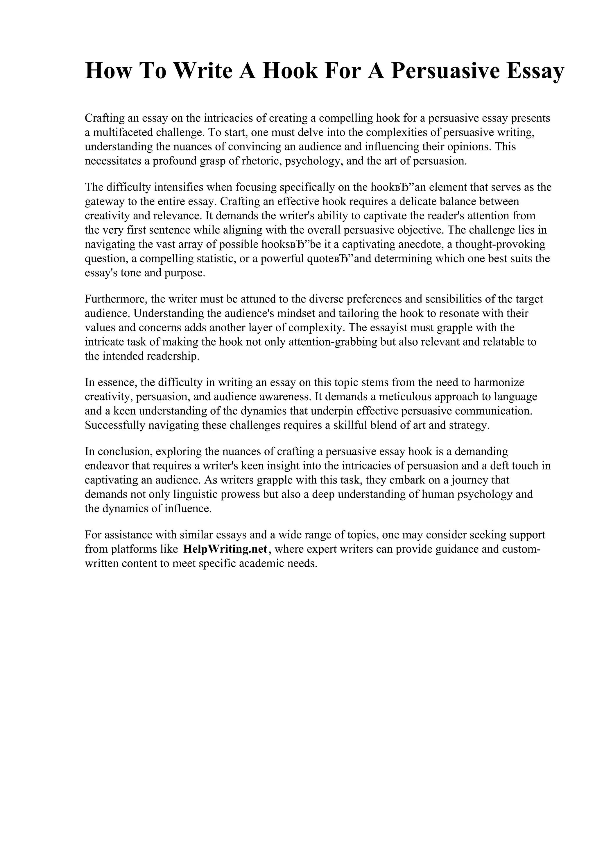 How To Write A Hook For A Persuasive Essay.pdf