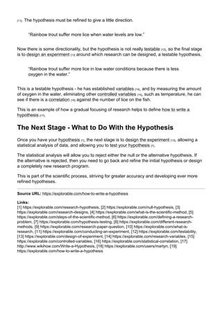 How to write a hypothesis | PDF