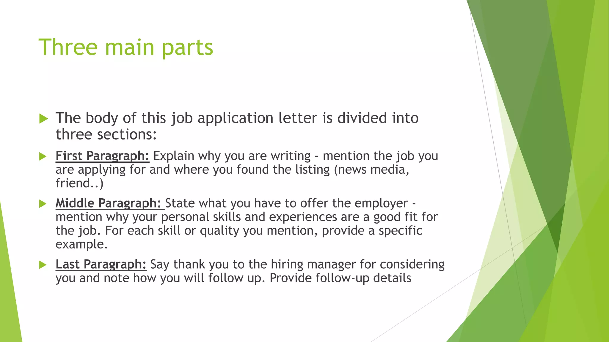 How to write a job application | PPT