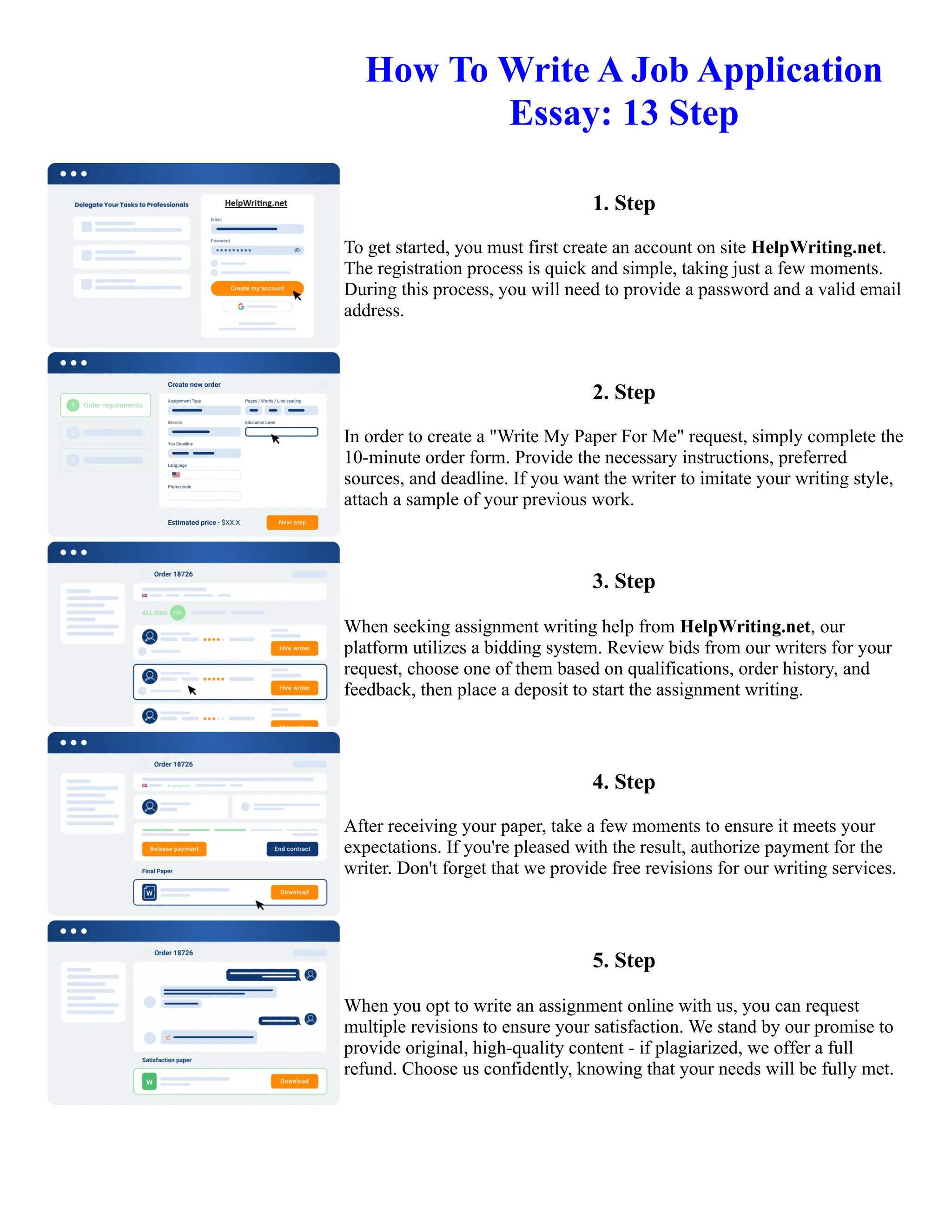 How To Write A Job Application Essay 13 Step | PDF