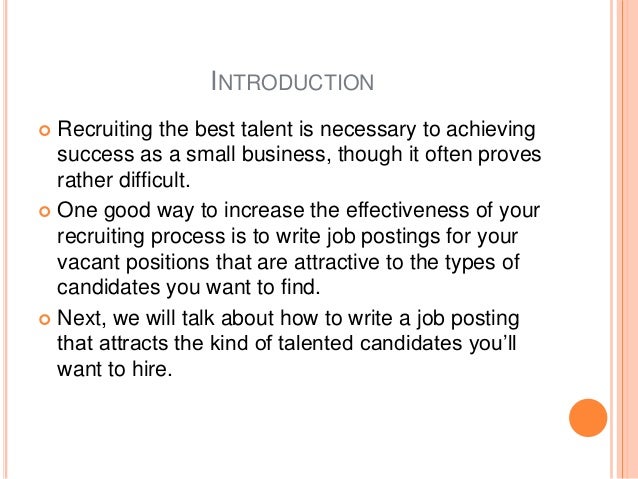 How To Write A Job Posting How To Write A Job Posting