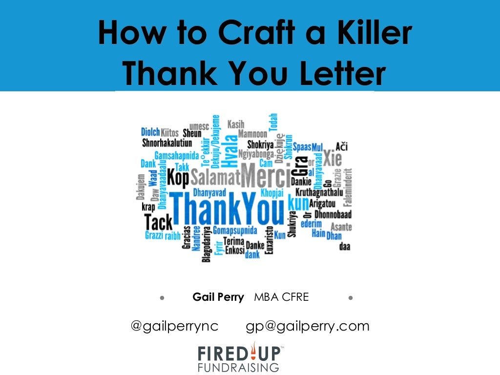 How to Write a Killer Thank You Letter