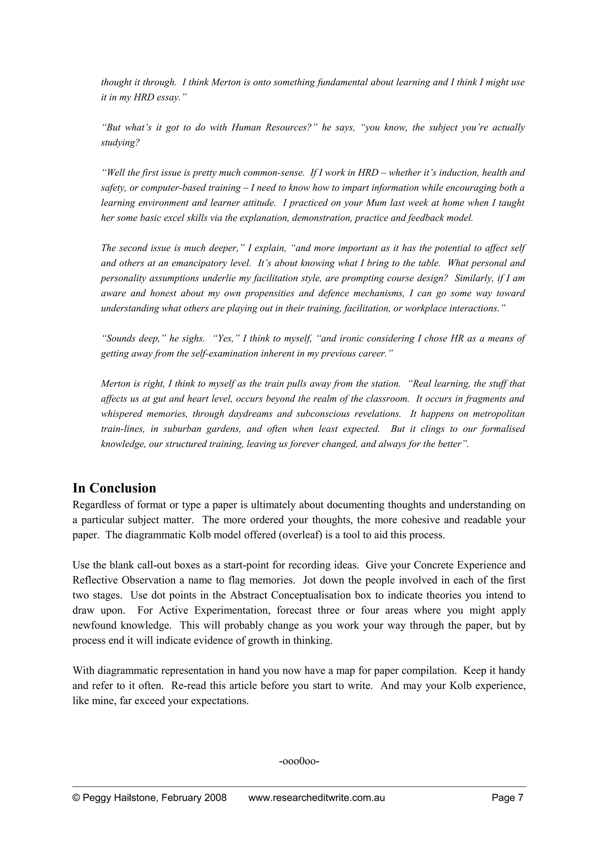 How to write_a_kolb_paper | PDF