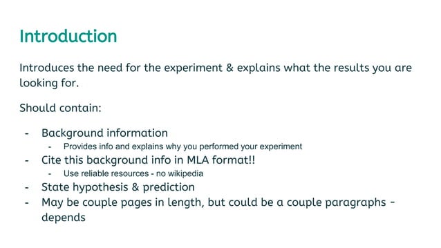 Lab report guidelines powerpoint presentation | PPTX