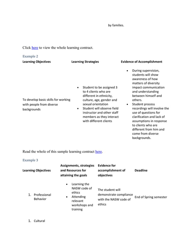 How to write a learning contract | PDF | Free Download