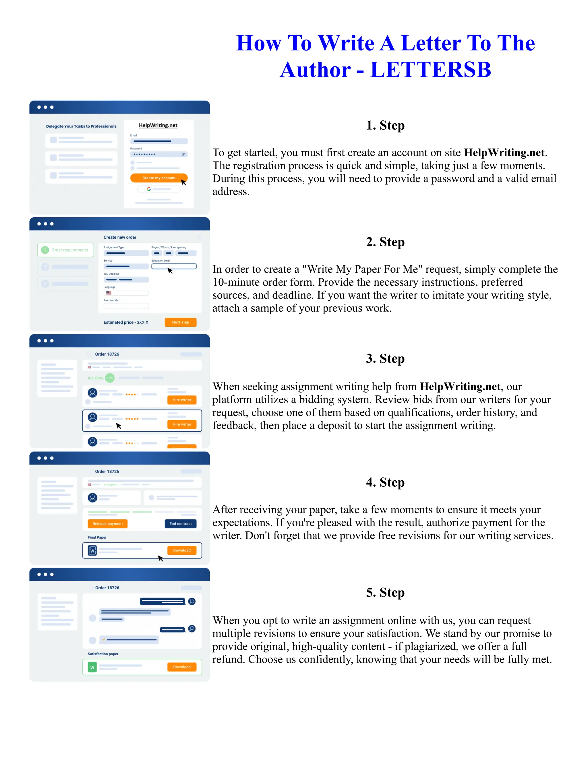How To Write A Letter To The Author - LETTERSB | PDF