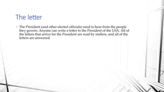 How to write a letter to the president | PPTX