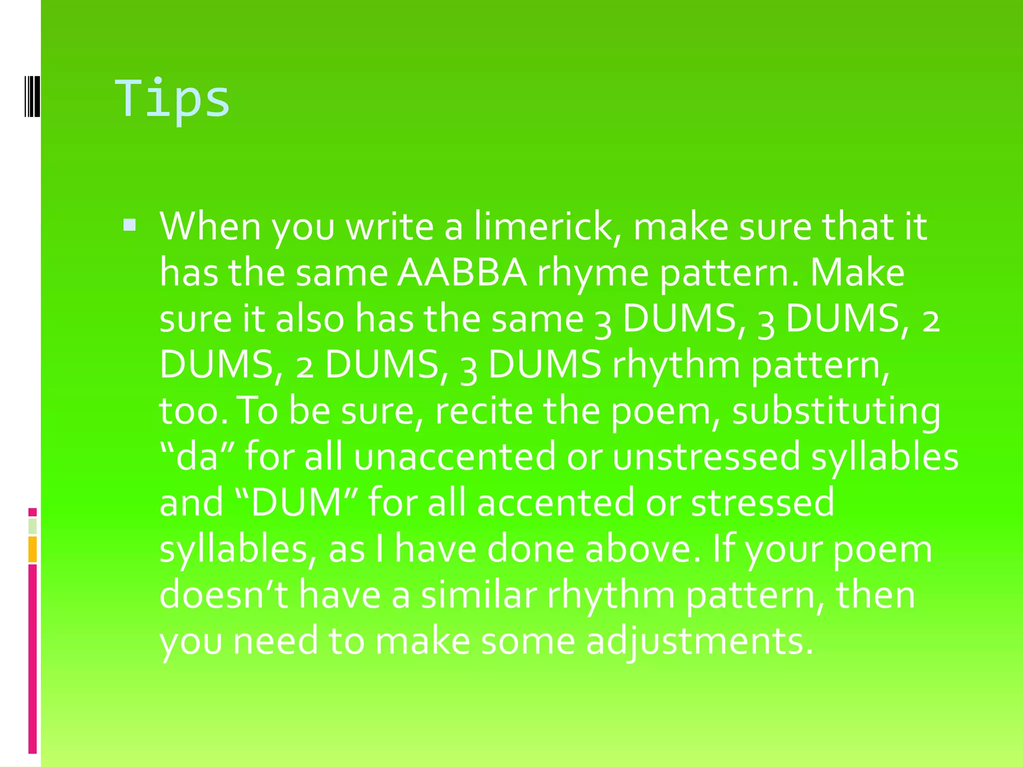 How to write a limerick | PPTX