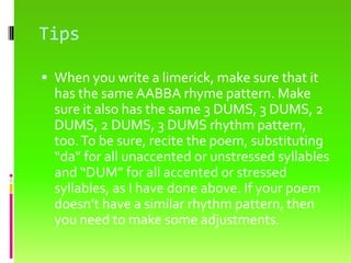 How to write a limerick | PPTX