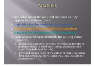 How To Write A Literary Comparison | PPT