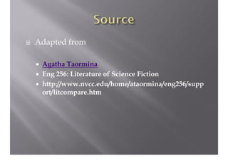 How To Write A Literary Comparison | PDF