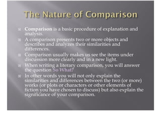 How To Write A Literary Comparison | PDF