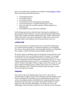 How to write a literature | DOC | Sports