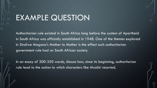 How to write a literature essay grade 10 | PPTX