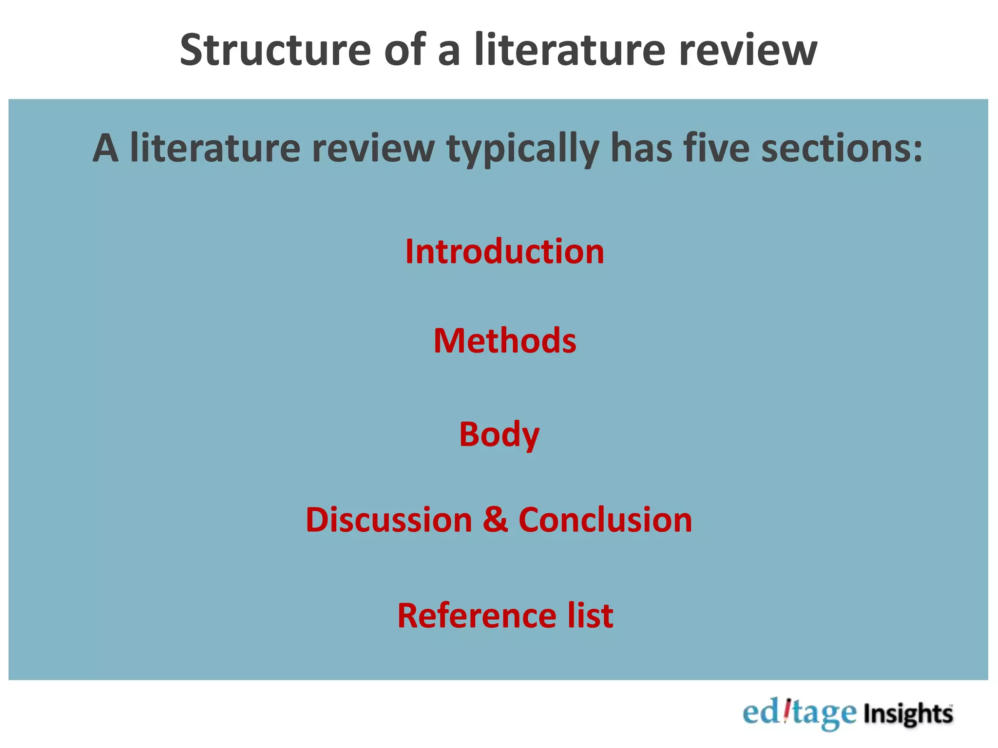 How to write a literature review | PPTX