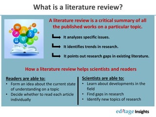 How to write a literature review | PPTX