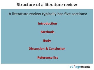 How to write a literature review | PPTX
