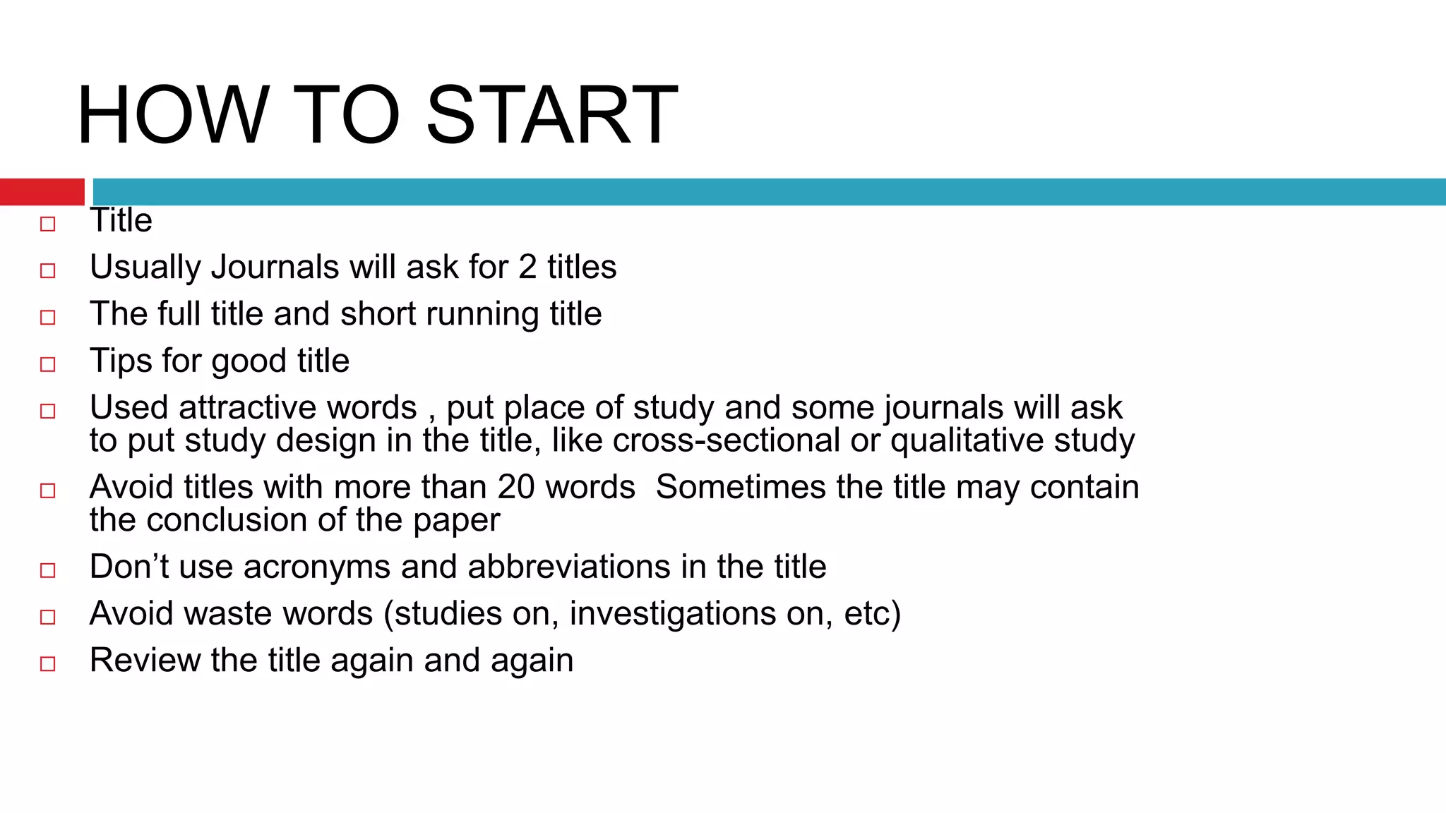 How to write a manuscript | PDF