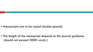 How to write a manuscript | PDF