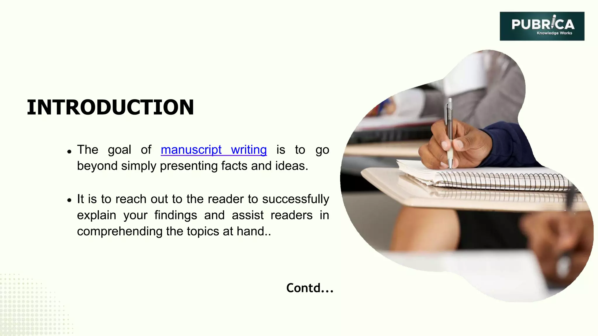 How to write a manuscript components and structure of manuscript ...