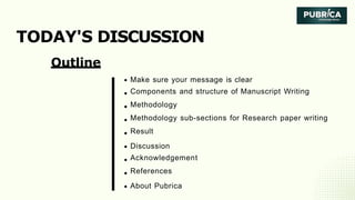 How to write a manuscript components and structure of manuscript ...