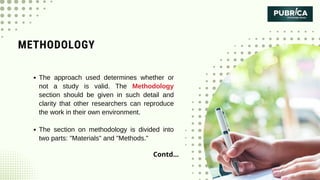 How to write a manuscript components and structure of manuscript ...