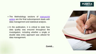 How to write a manuscript components and structure of manuscript ...