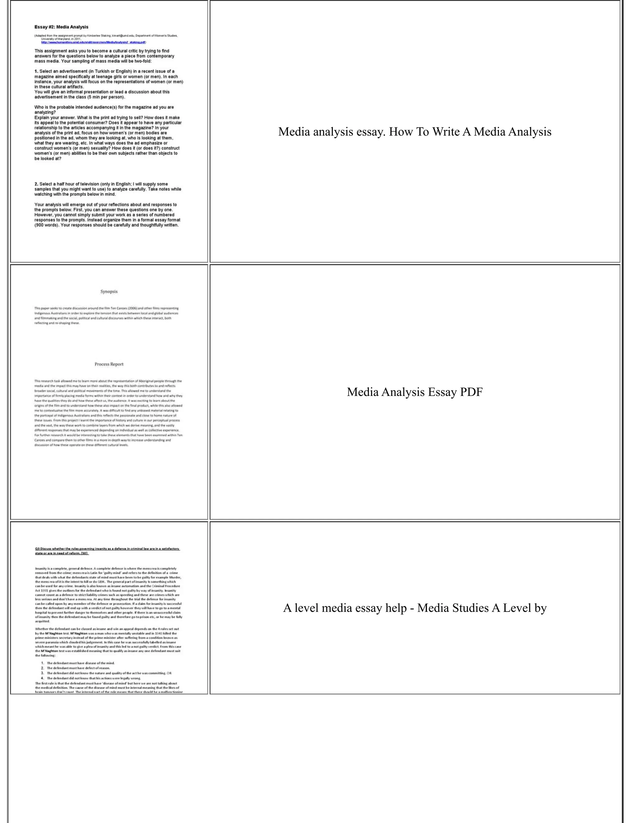 How To Write A Media Analysis Essay | PDF