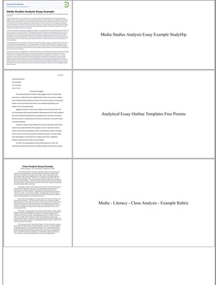 How To Write A Media Analysis Essay | PDF