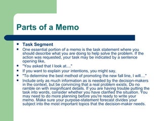 How To Write A Memo | PPT