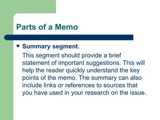 How To Write A Memo | PPT